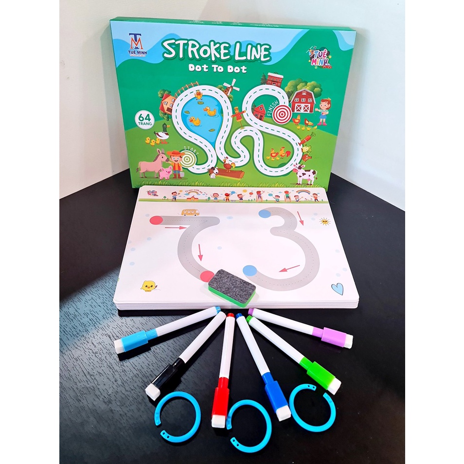 Stroke LINE DOT TO DOT Drawing Book - 64 Pages | Shopee Philippines