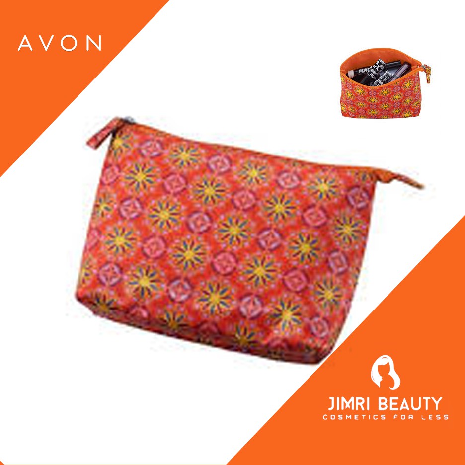 Avon Gadgets Makeup Cosmetics Pouch Festive Floral or Blue Paisley ...