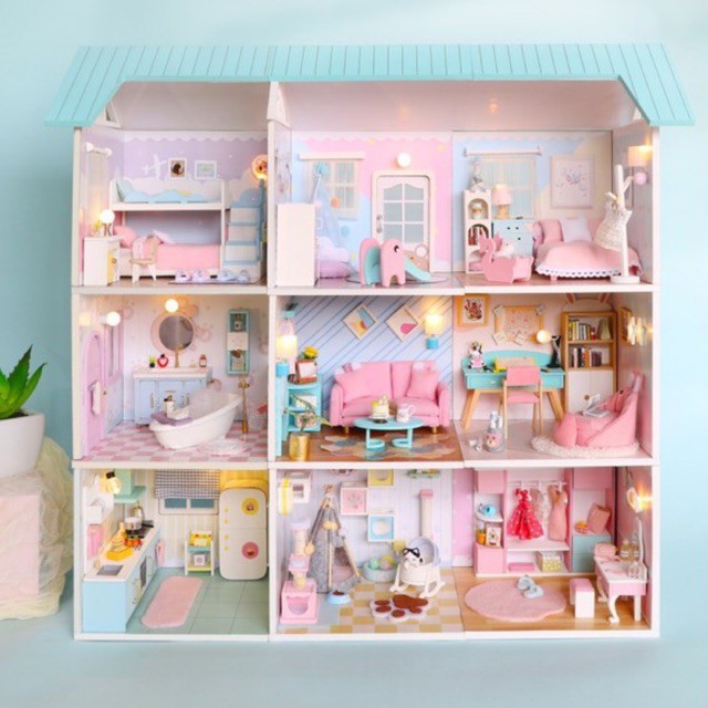9 in 1 DIY STACKABLE MINIATURE DOLLHOUSE | Shopee Philippines
