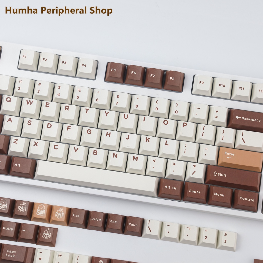 Humha Tiramisu keycap 166 keys PBT material Dye-Sublimation Cherry ...