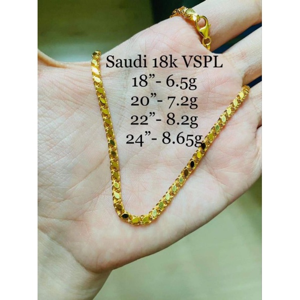 DAMASCUS CHAIN 18K saudi gold PAWNABLE | Shopee Philippines