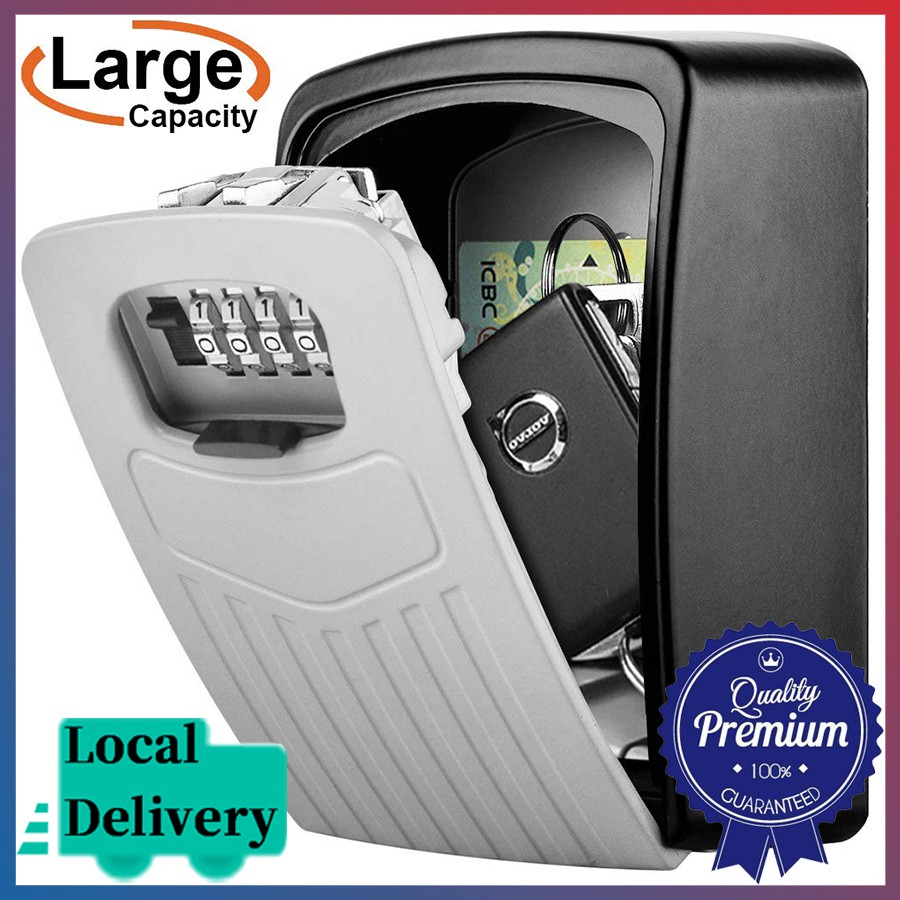 【Local Delivery】Extra Large Combination Key Storage Lock Box，4 Digit ...