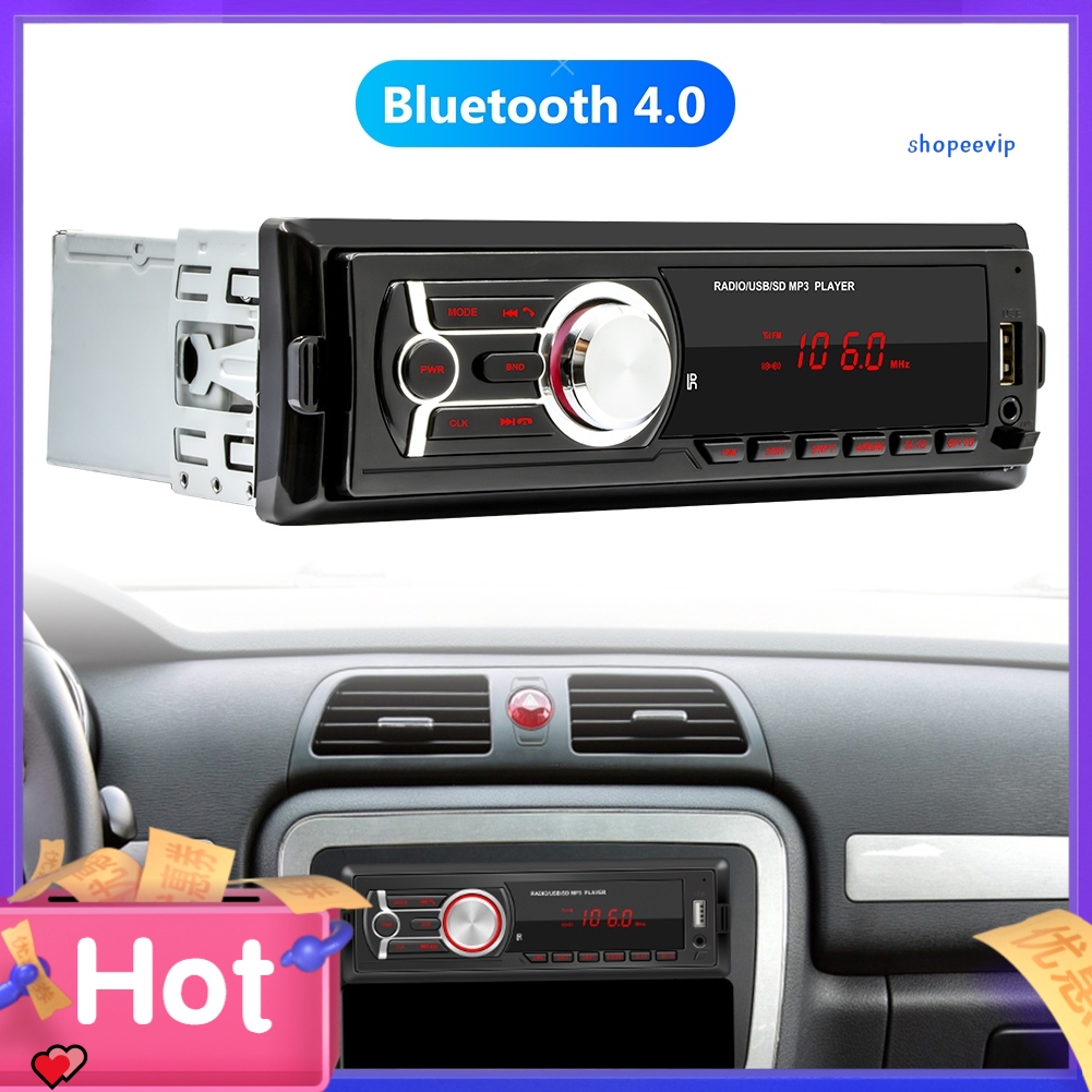 Shopeevip 12v 1784e detachable car radio digital bluetooth stereo fm ...