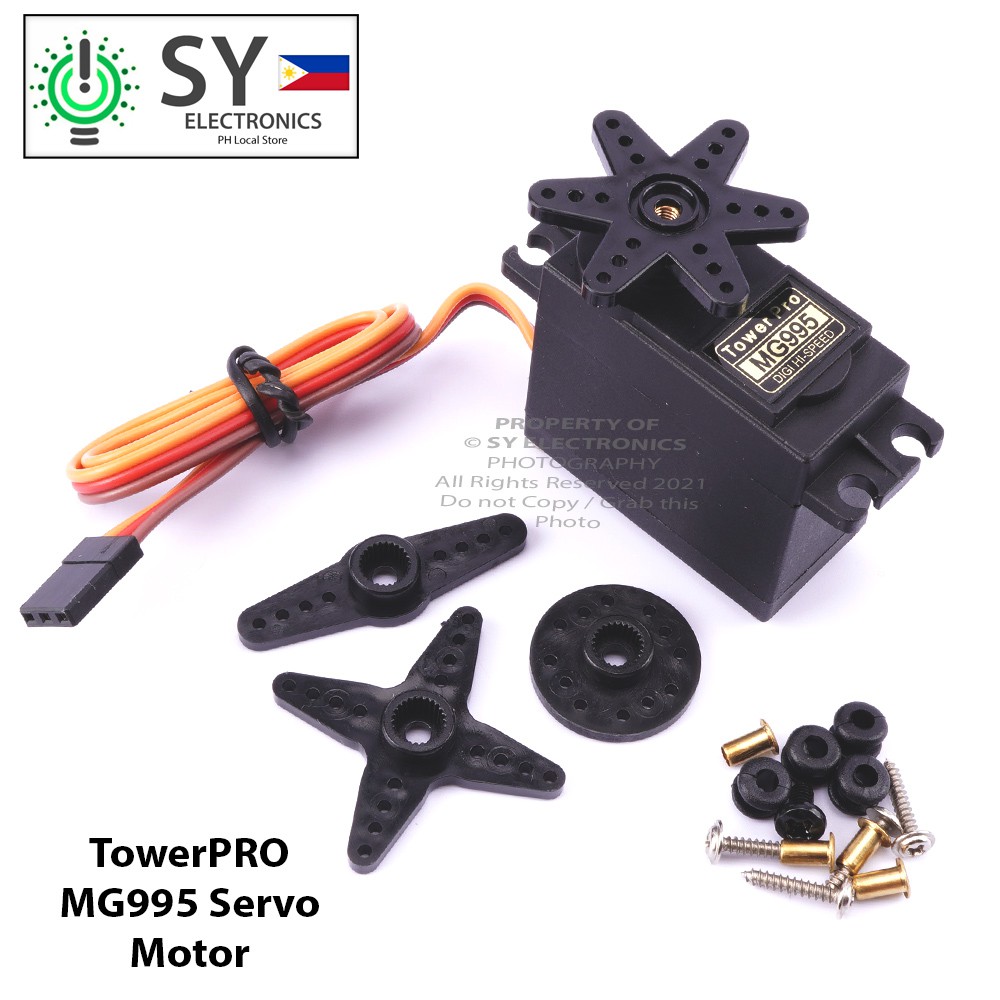 Original TowerPro MG995 180 Degrees Servo DC Motor 100% Metal MG 995 ...