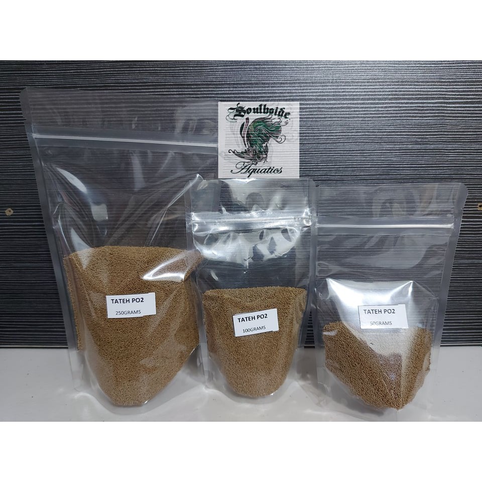 TATEH PO1 / PO2 FISH FOOD 50G / 100G / 250G | Shopee Philippines