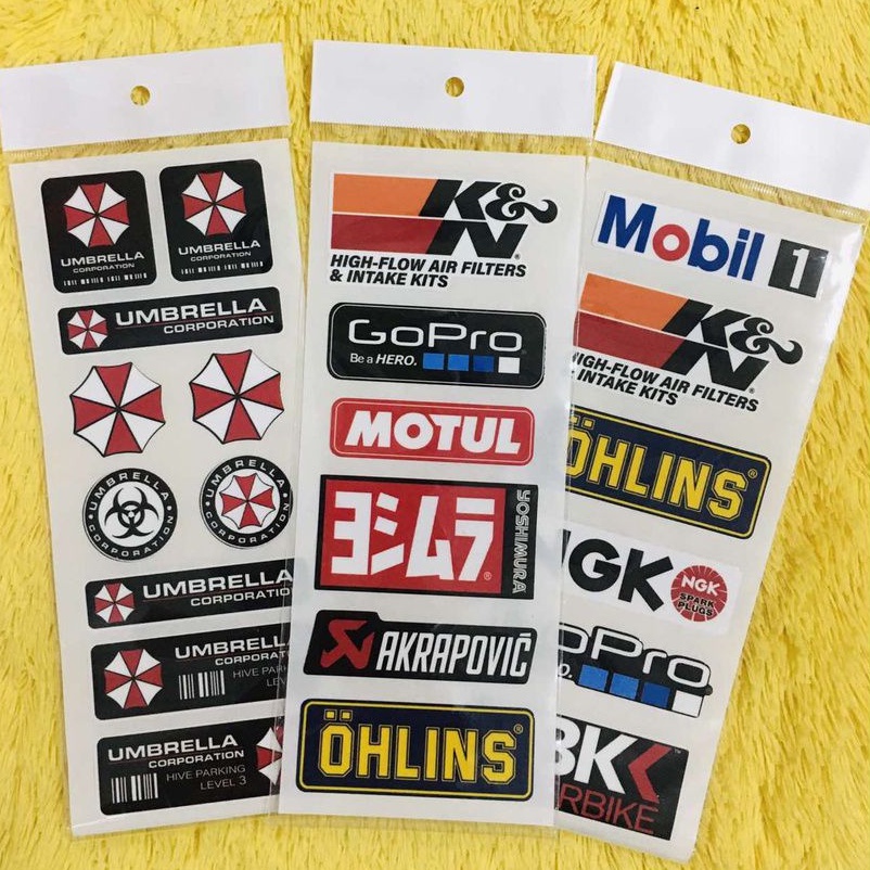 Motorcycle Sticker 1set 3inch WATERPROOF/HIGH QUALITY/LAMINATED/WALANG ...