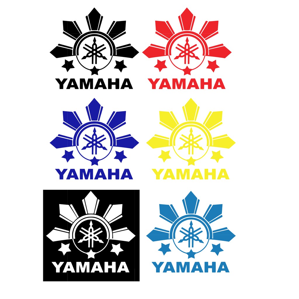 Cut Out sticker yamaha logo and sun star vinyl stickers waterproof ...