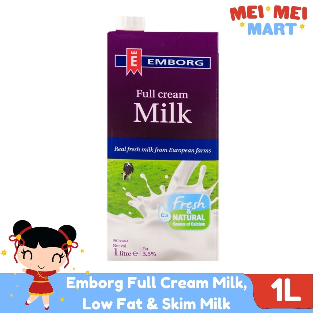 Emborg Full Cream Milk Low Fat Skim Milk 1L | Shopee Philippines