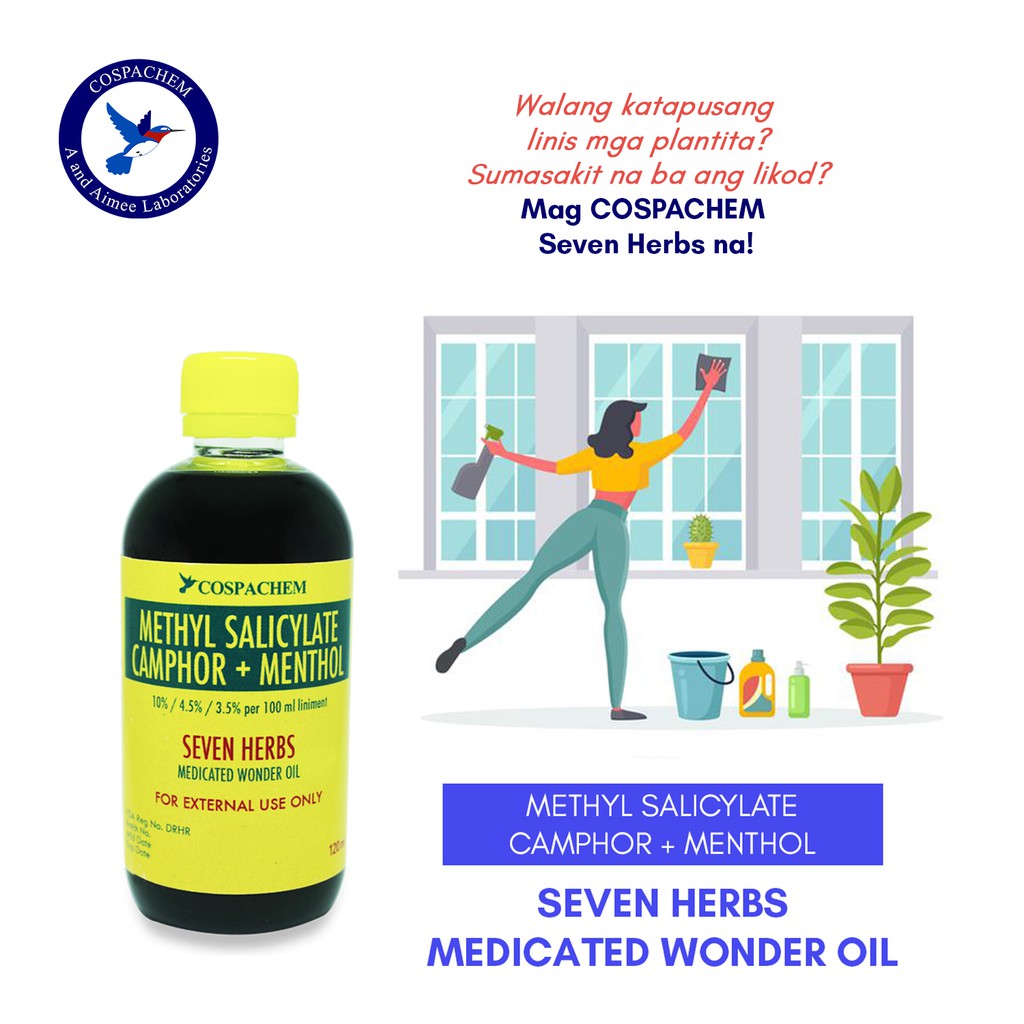 Cospachem Seven Herbs Medicated Wonder Oil presyo ₱495