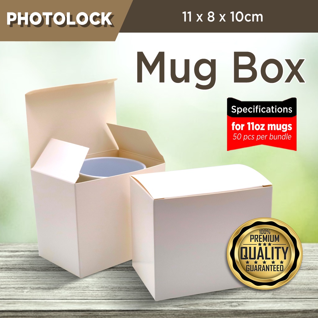 CUYI Sublimation Printable Mug Box White (50pcs) | Shopee Philippines