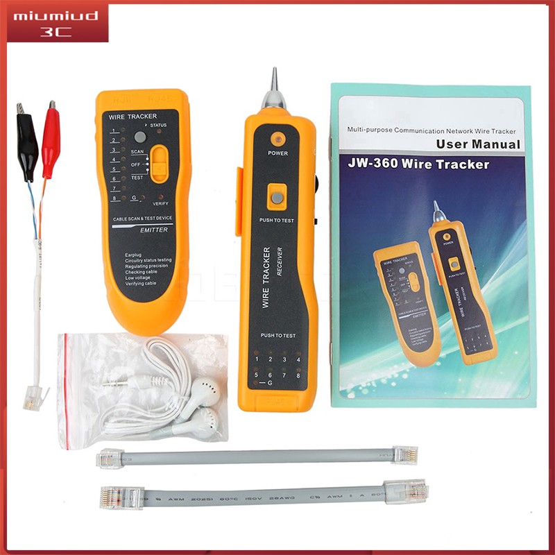 Rj45 Lan Network Cable Tester Line Finder Rj11 Telephone Wire Tracker ...