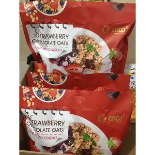 Coco STRAWBERRY Chocolate Oats Fruit Mixed Cereals! 400g | Shopee ...