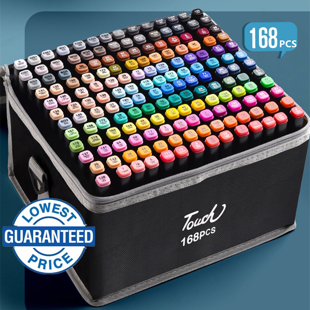 168 120 Color Alcohol Marker Art Marker Highlighter Pen Set Color