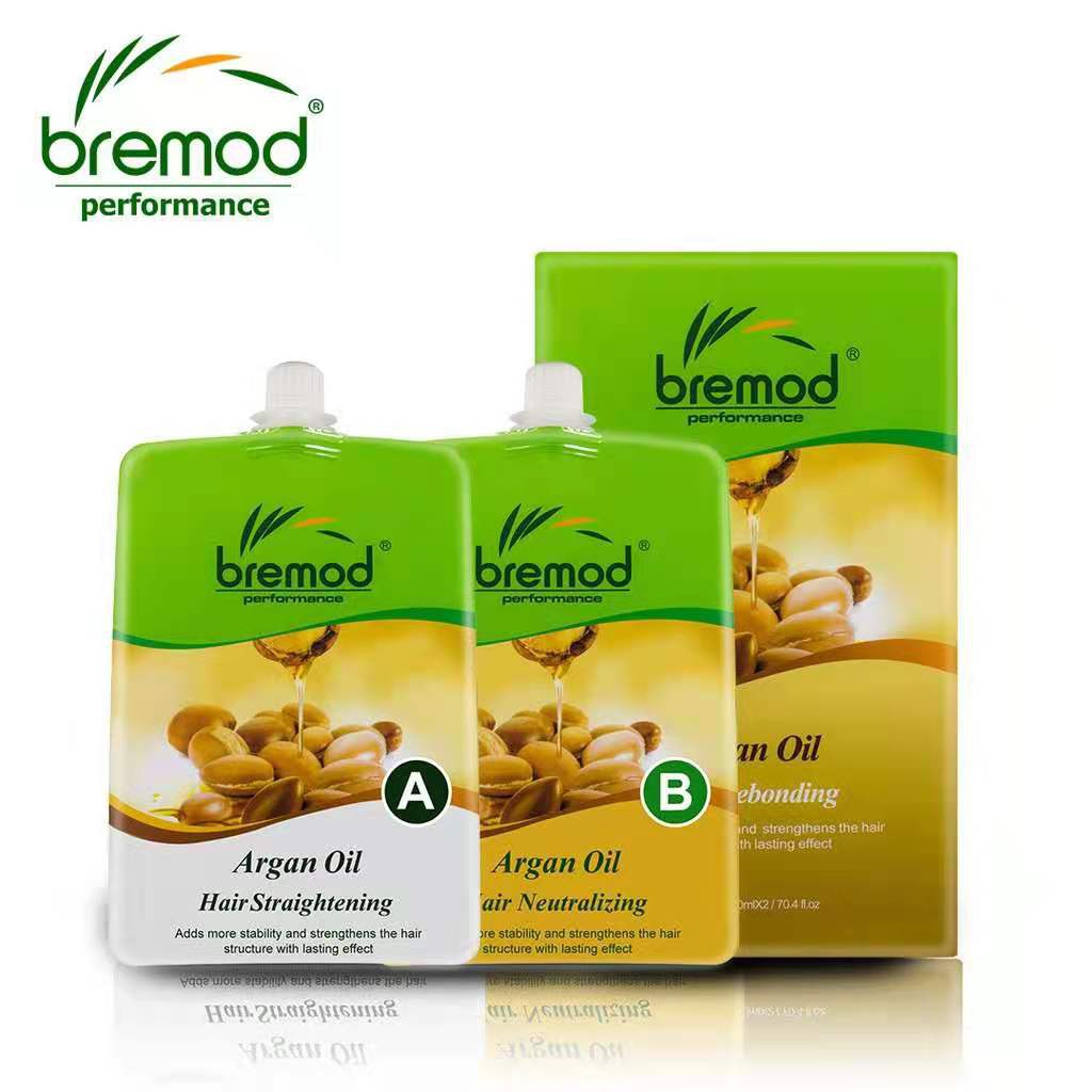 Bremod Rebonding Hair Straightening Cream Jojoba/ Coffee/ Argan Oil ...