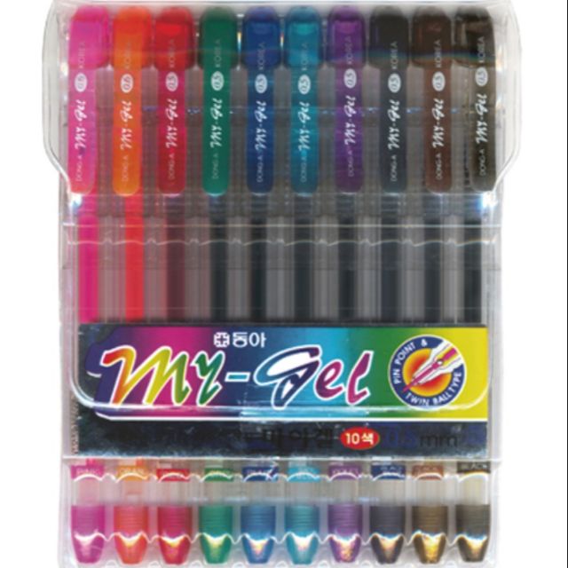 Dong-A My Gel Sign Pen Set of 10 | Shopee Philippines