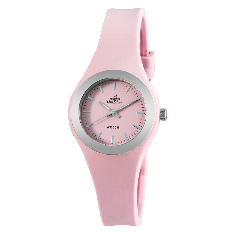 UniSilver TIME Chroma Burst Women's Pink Analog Rubber Watch KW2474 ...