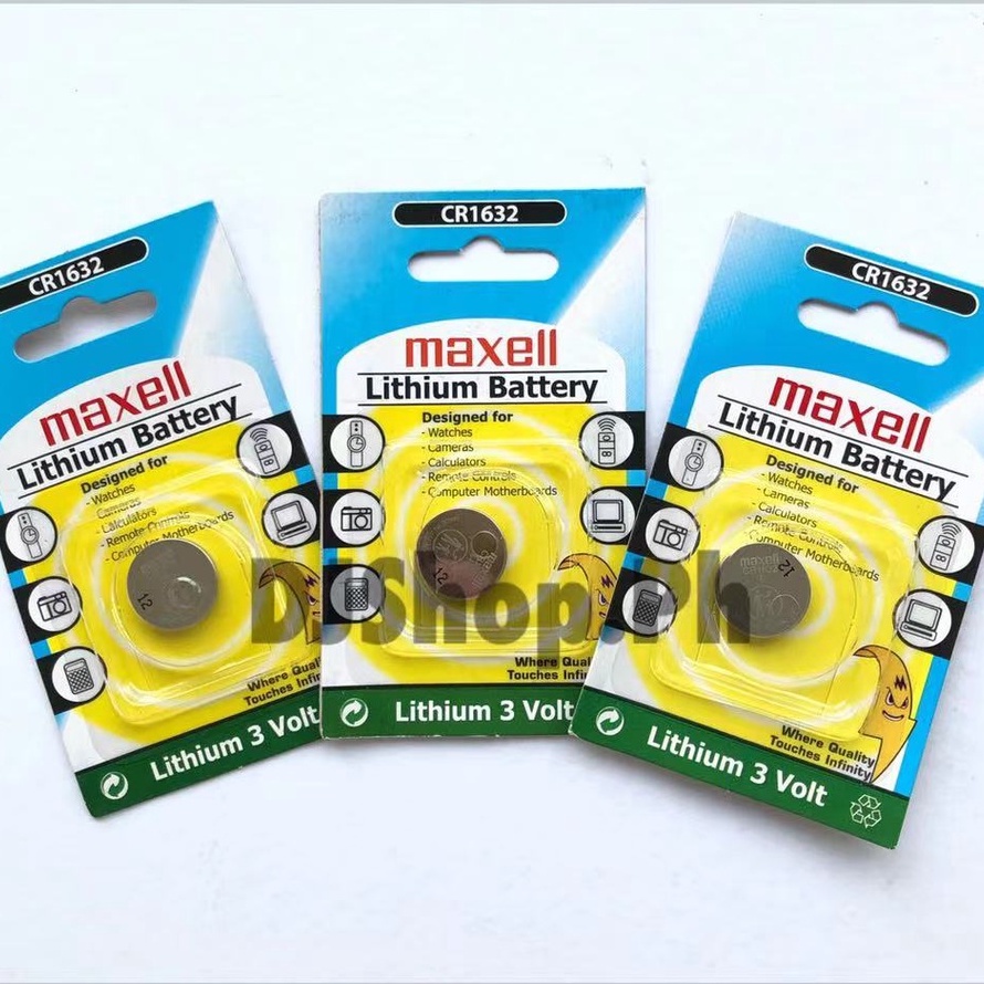 Maxell Original Battery 3v CR1632 Lithium battery | Shopee Philippines