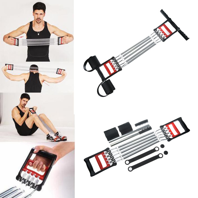 5 Spring 3 In 1 Home Gym Exercise Pull Instrument Professional Chest ...