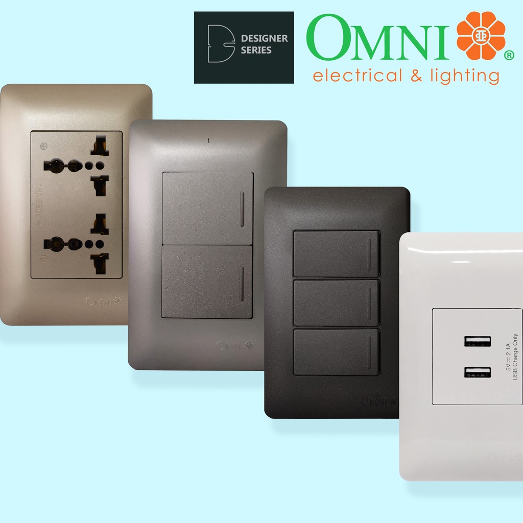 OMNI Designer Series Outlet & Switch Plate | Shopee Philippines