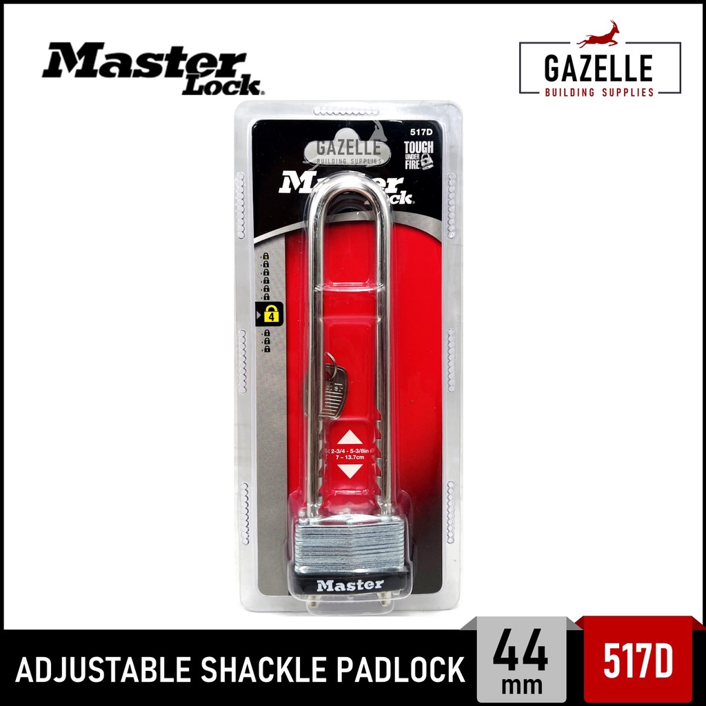 Master Lock 517D Wide Laminated Steel Warded Padlock With Adjustable ...