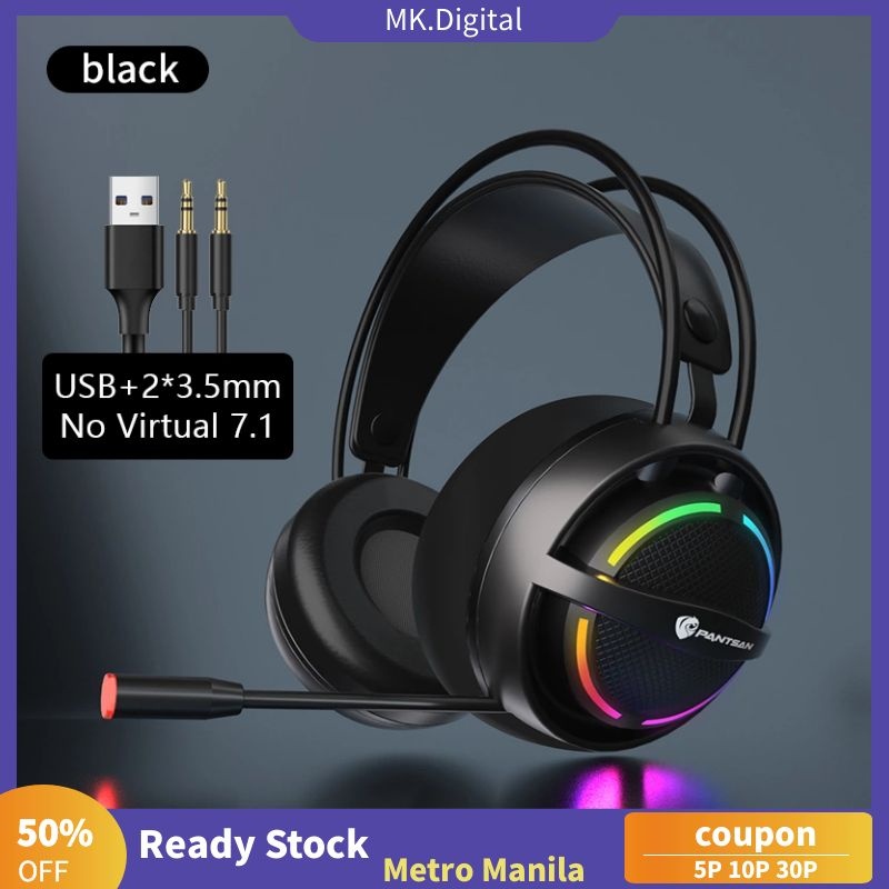 New 7.1 Surround-Sound Headphone Wired Gaming Headset Over Ear Stereo ...