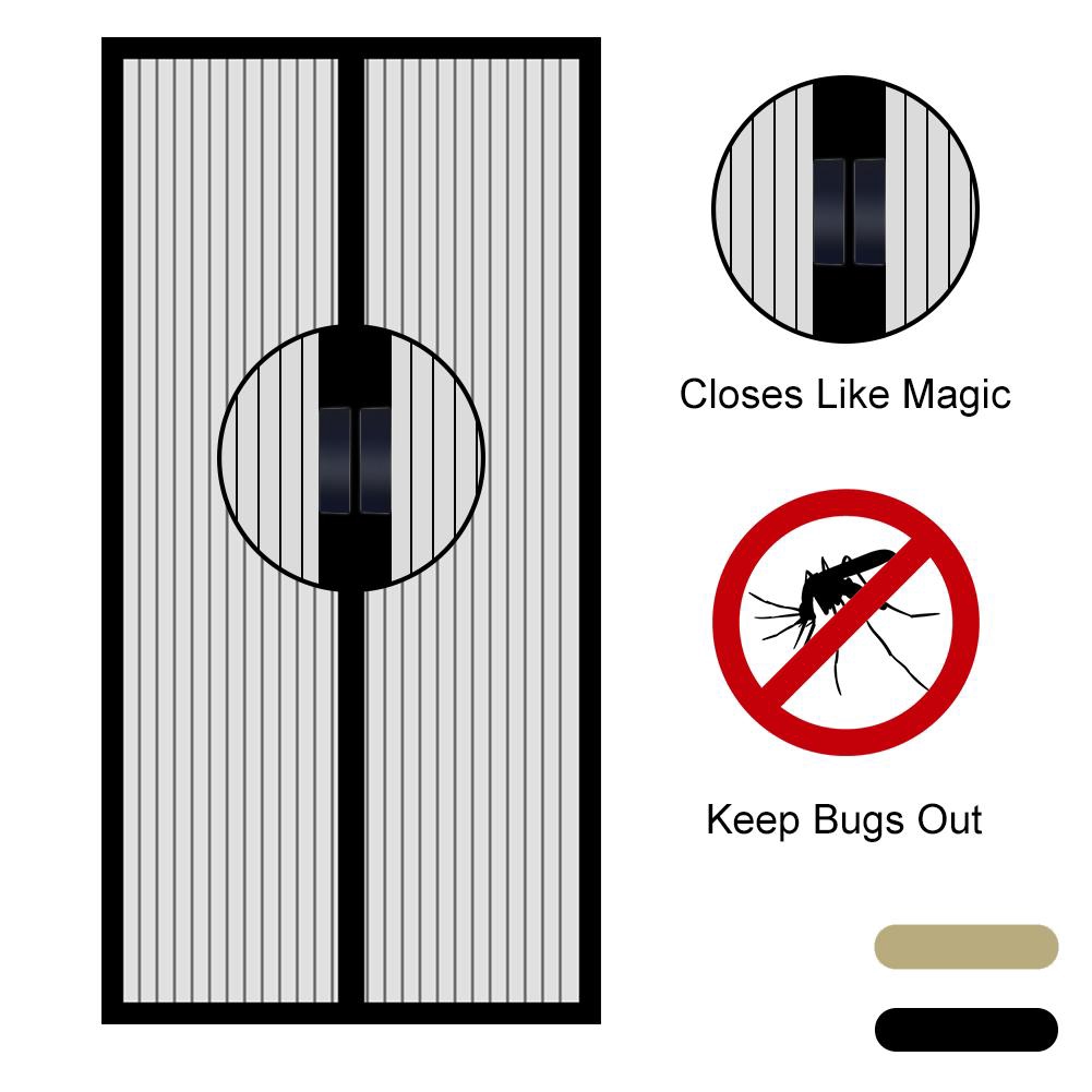 Hands Free Mesh Net Screen Door Magnetic Anti Mosquito Bug | Shopee ...