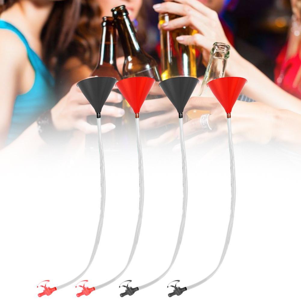 Beer Drinking Games Bongs Party Funnel Double Tube Adult Chug Scull ...