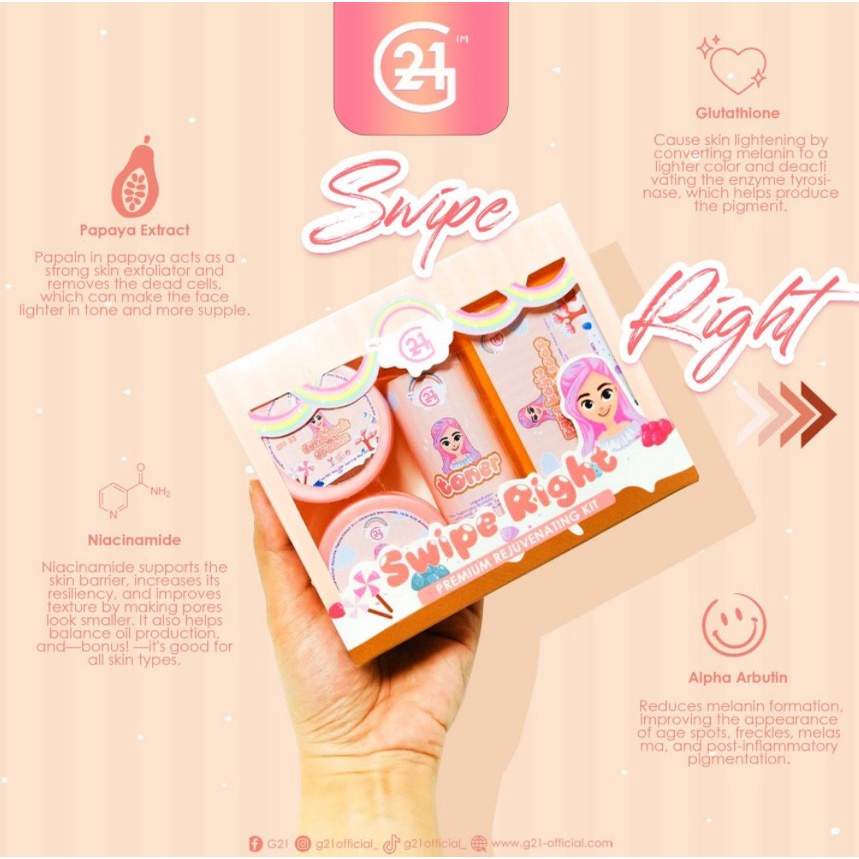 Swipe Right Premium Rejuvenating set - G21 | Shopee Philippines