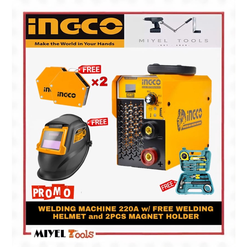 INGCO PROMO 220A Welding Machine w/FREE Welding Helmet and 2Pcs 3 ...