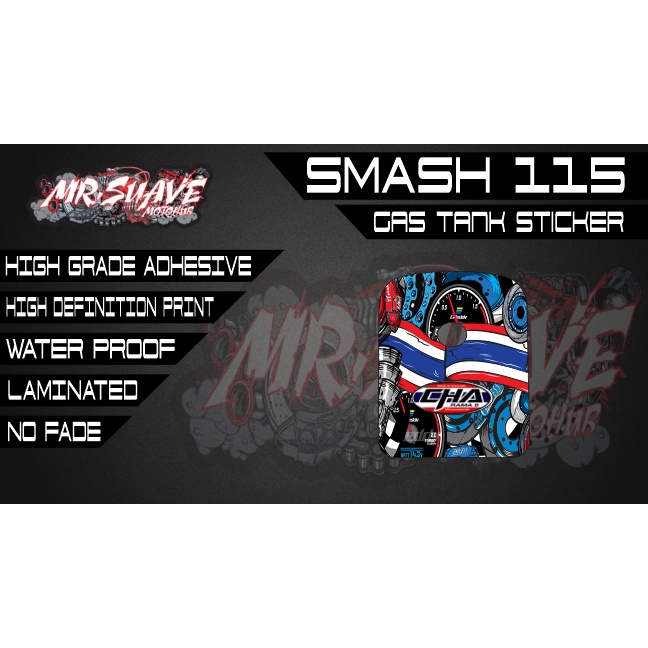 Smash 115 Gas Tank Sticker (Cha Rama) | Shopee Philippines
