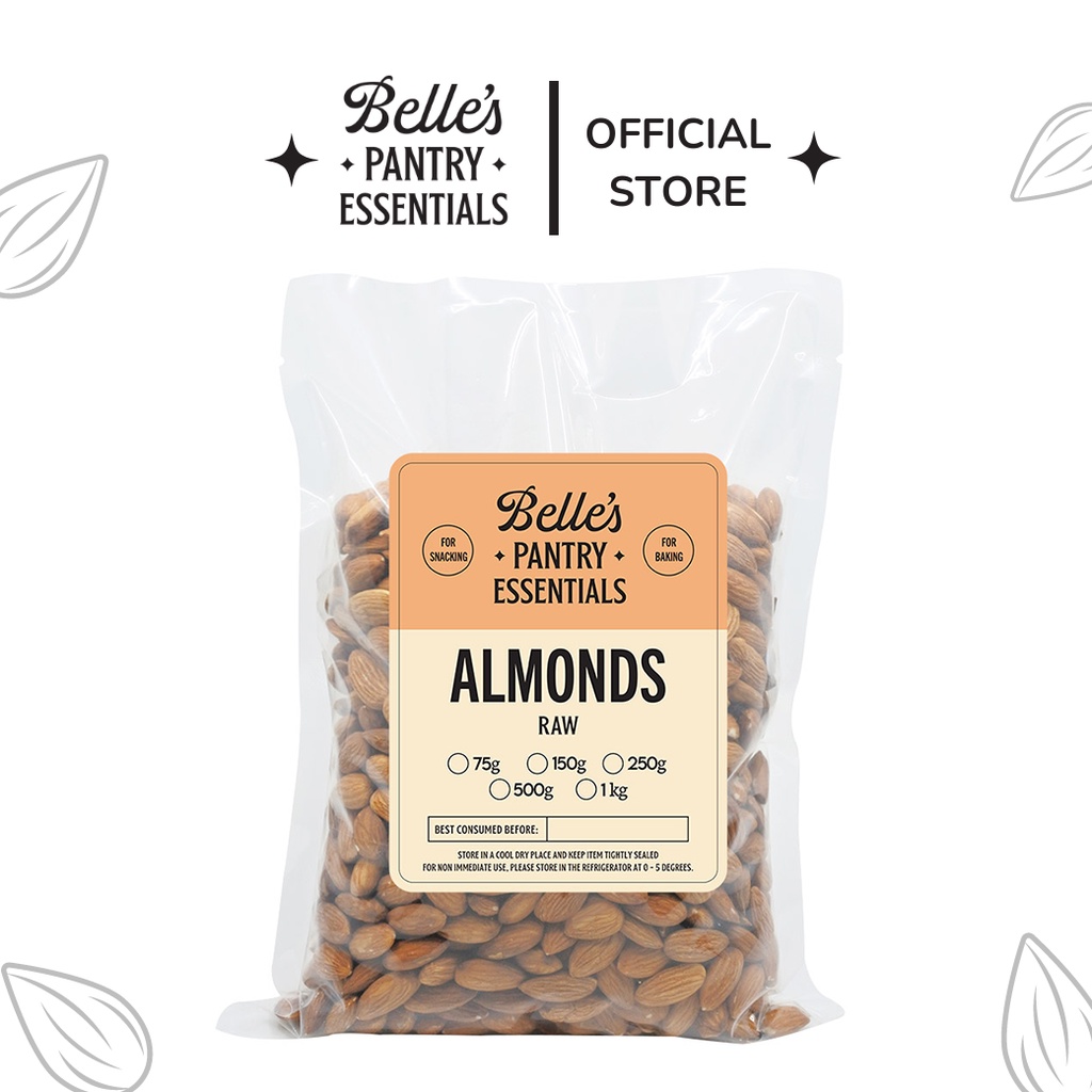 Belle's Raw Almonds 250g-1kg | Shopee Philippines