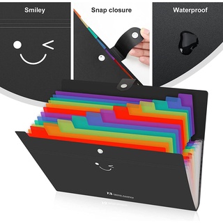 File Folder A4 Size Expandable File Folder Organizer w/ Cover for ...