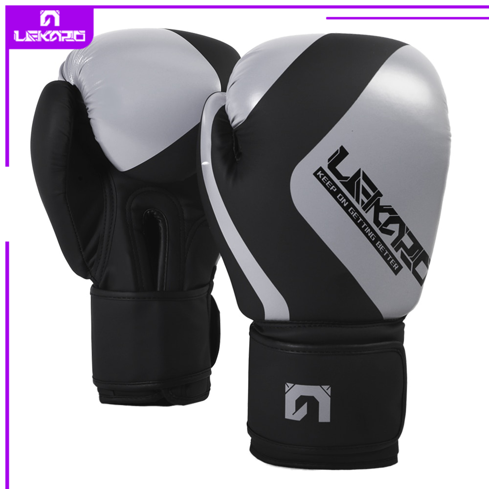 Lekaro 12 oz(grey) Adult Boxing Gloves Fighting Men Women Equipment ...