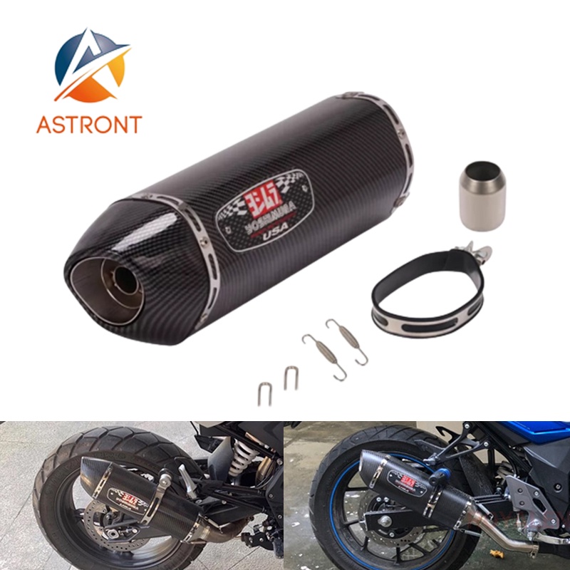 Universal 38-51mm Inlet Moto Exhaust Pipe Ekzos Muffler Pipe Canister ...