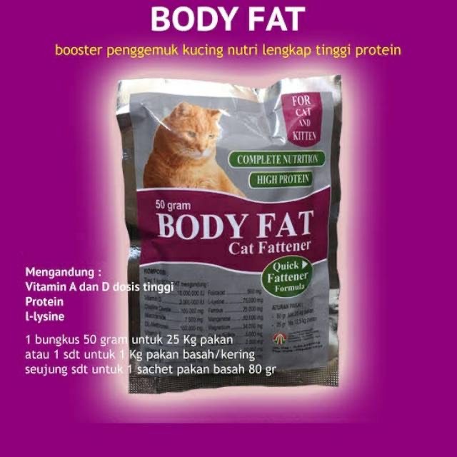 Body FAT CAT FATTENER VITAMIN FATTENER CAT FATTENER Powder Nutrition ...