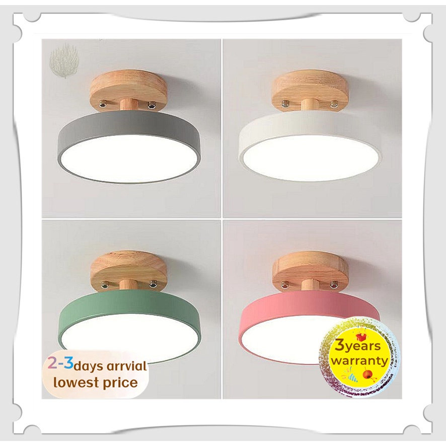 Nordic modern Led Ceiling Light Tricolor Minimalist Wooden Ceiling ... Nordic modern Led Ceiling Light Tricolor Minimalist Wooden Ceiling ...