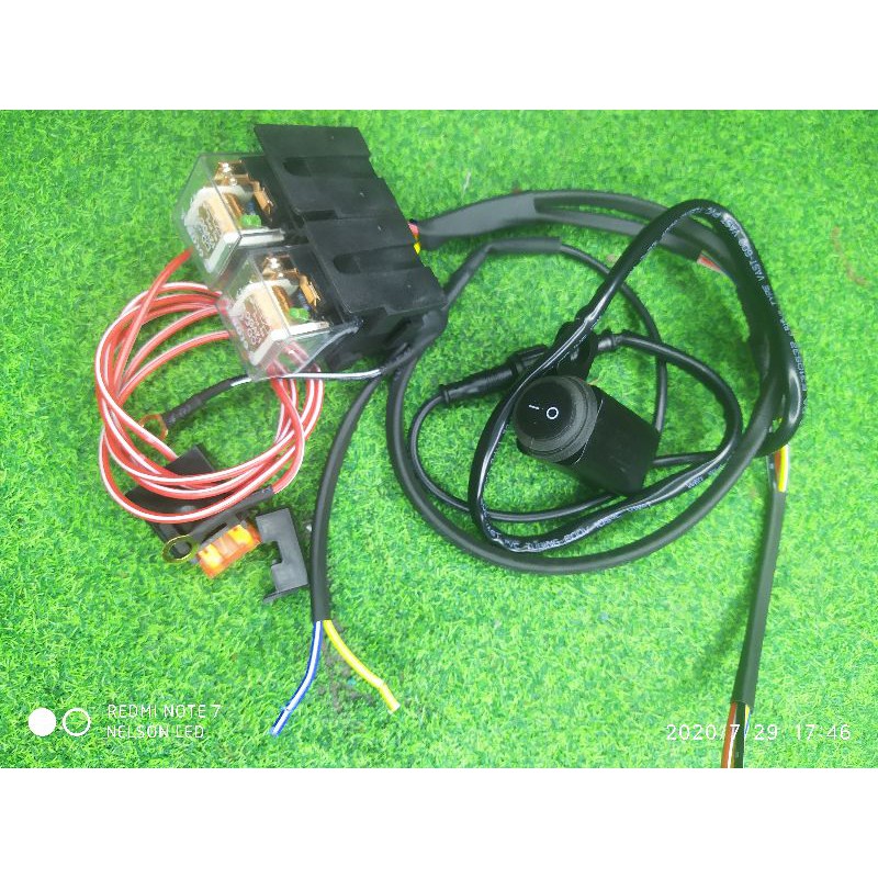 Mini driving light harness with alloy switch side mirror mount | Shopee ...