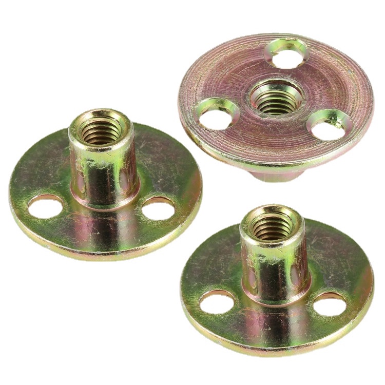 M6 M8 M10 iron plate nut furniture splint nut lock nut sofa hardware screw galvanized three hole ...