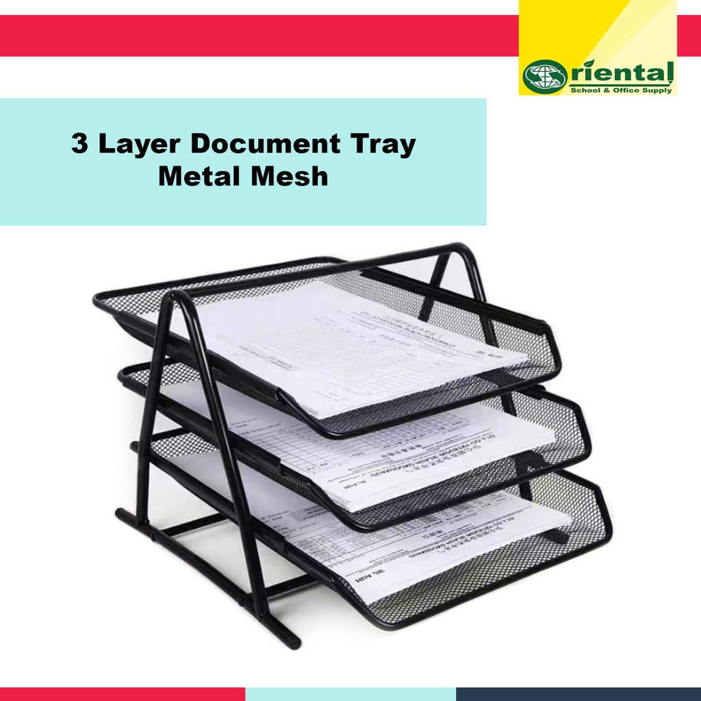 3 Layer Metal Document Tray - Metal Mesh | Shopee Philippines