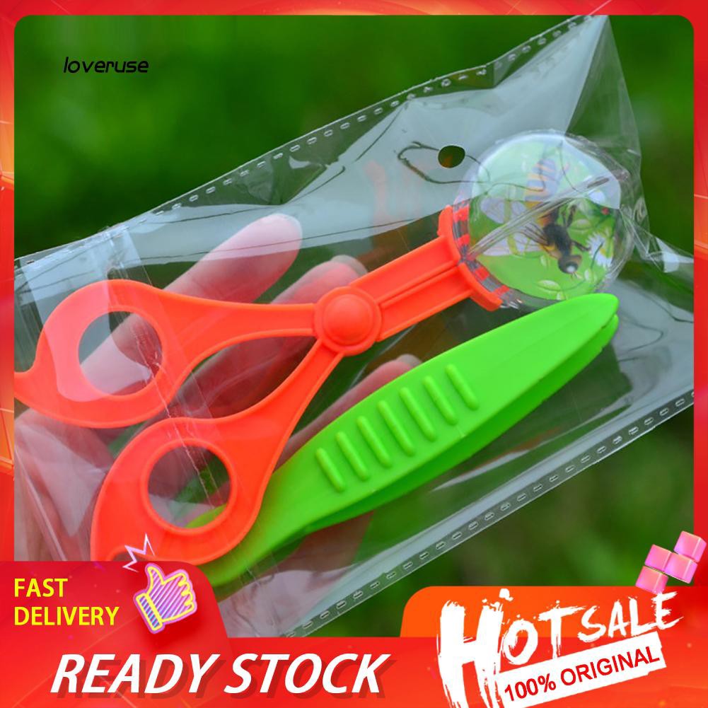 LOVE 2Pcs/Set Bug Insect Catcher Scissors Tongs Tweezers Clamp Cleaning ...