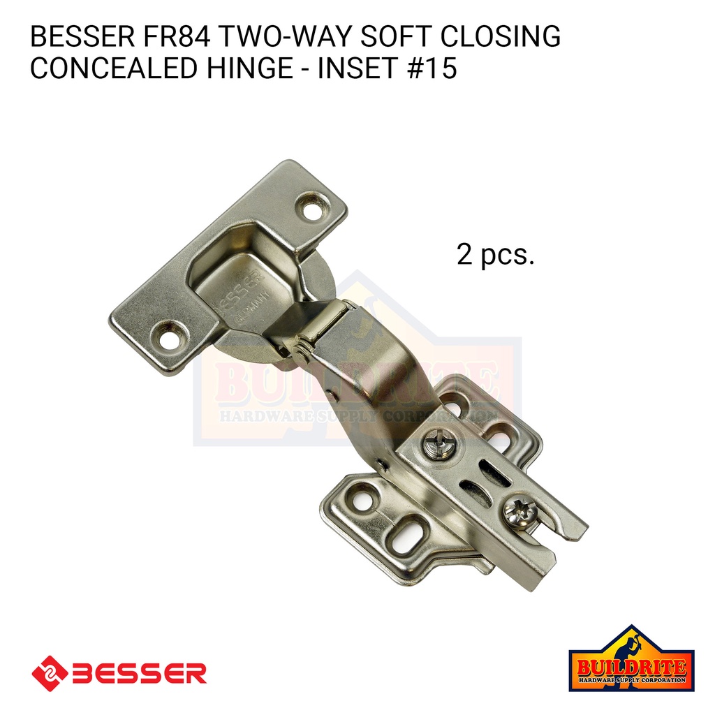 BESSER FR84.15 2pcs Two-way Soft Closing Concealed Hinge Inset | Shopee ...