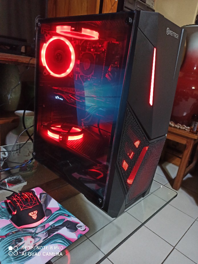Gaming Case Tempered Glass Keytech T5000 Fits ATX, Micro ATX and Mini ...