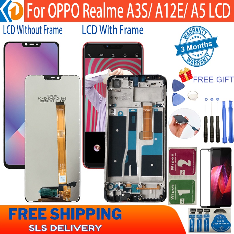 AMOLED For OPPO A5X/ A3S CPH1853 CPH1803 / A12E/ Realme C1 Realme 2/ RMX1809 LCD Display Screen ...