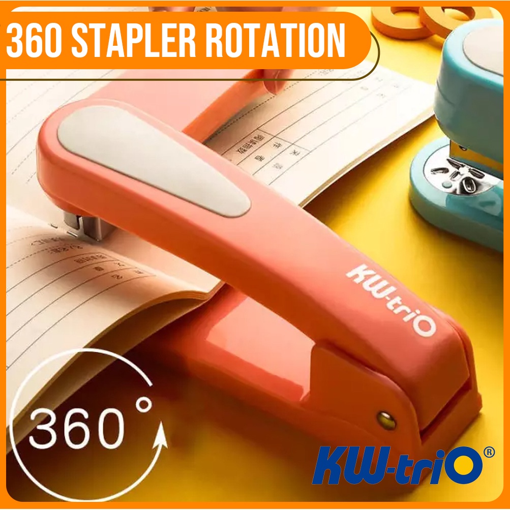 KW-TRIO 360 Stapler Rotation Heavy Duty Stapler 24/6 Staples Effortless ...
