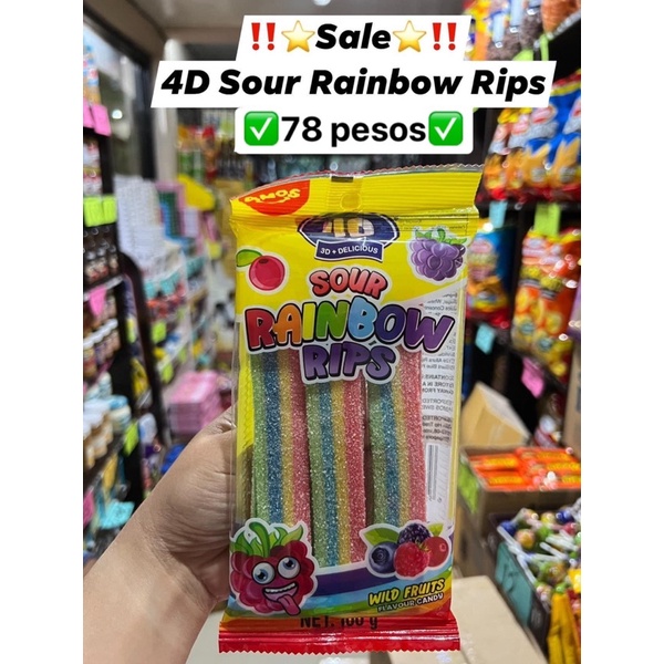 4D AMOS STRAWBERRY SOUR STRAWS/RAINBOW ROLLS/MIX | Shopee Philippines