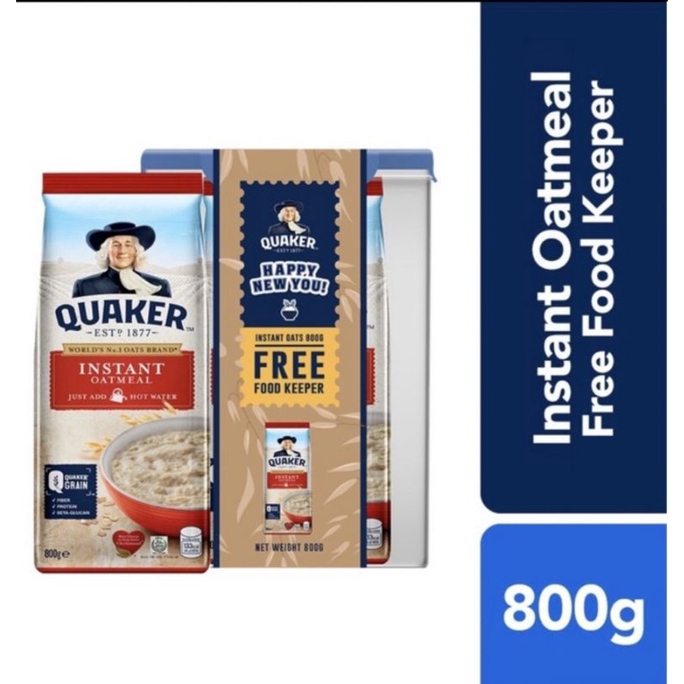 Quaker Instant Oats 800g (Free Food Keeper) | Shopee Philippines