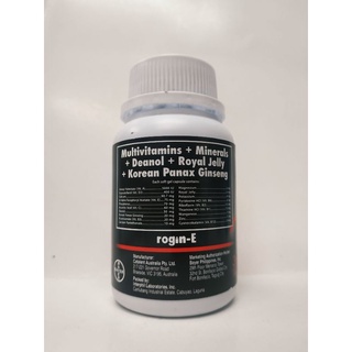 Rogin-E Multivitamins + Minerals + Deanol + Royal Jelly + Korean Panax Ginseng 30 cap + 6 free ...