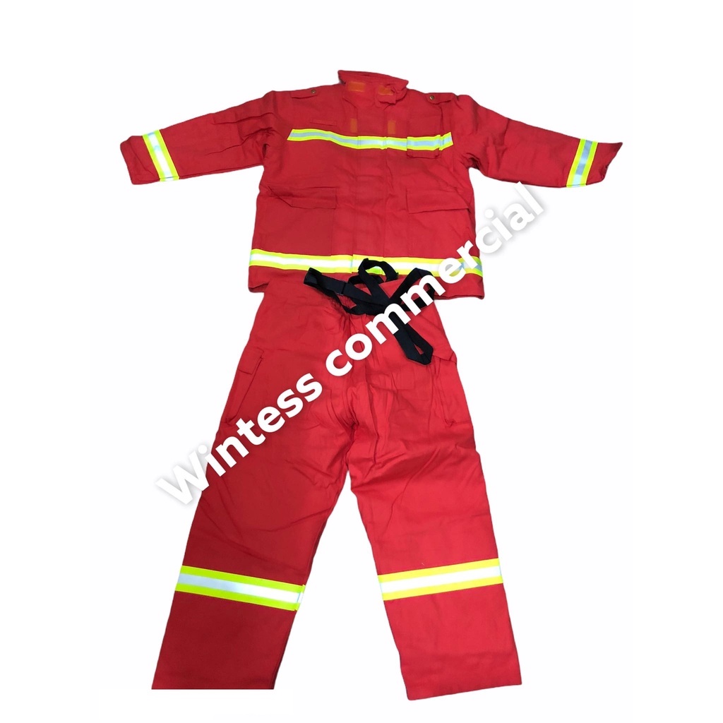 Fire Man Suit Coat and Pants Fireman Suit Firesuit Firefighter Suit ...