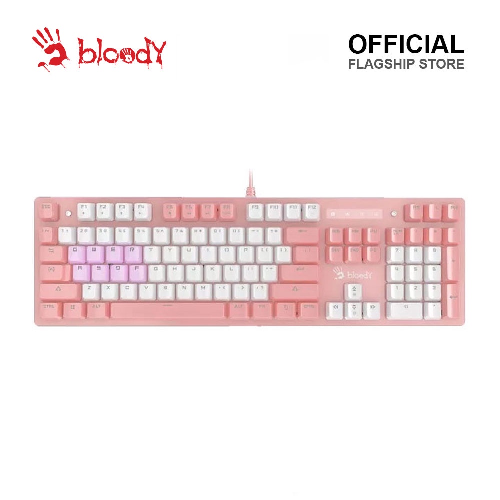Bloody A4Tech B800 Pink, Light Strike, DIY Keycaps, Wired Mechanical ...
