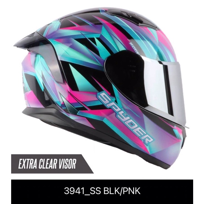 Spyder Rogue full face dual visor helmet- FREE extra lens and spoiler ...